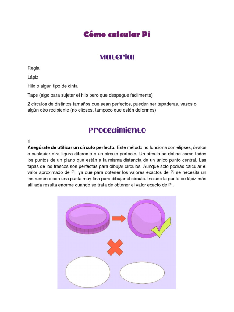 Cómo Calcular Pi | PDF