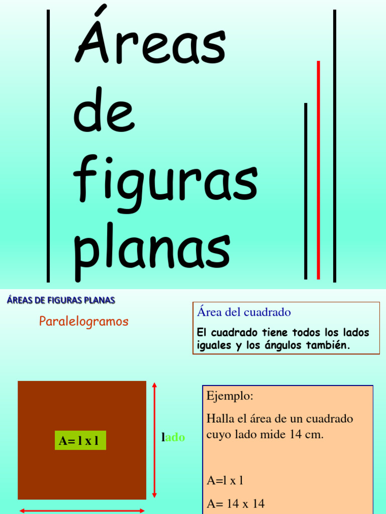 Areas de Figuras Planas | PDF | Rectángulo | Triángulo