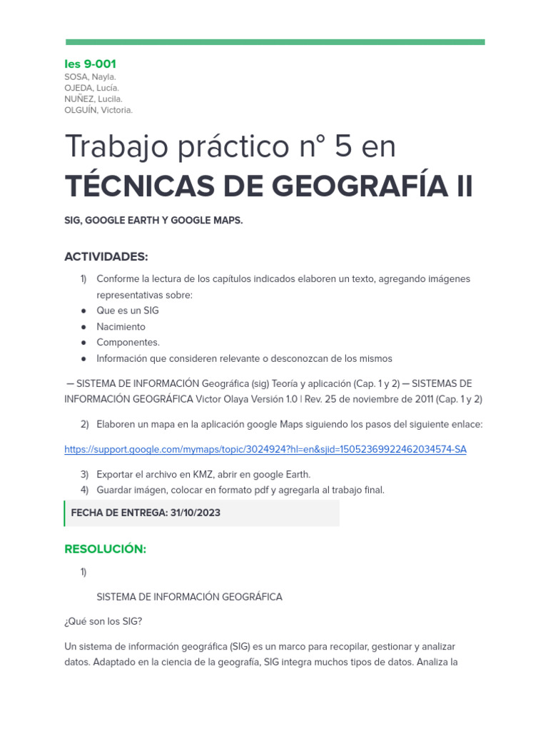 Tecnicas tp5 | PDF | Sistema de información geográfica | Cartografía