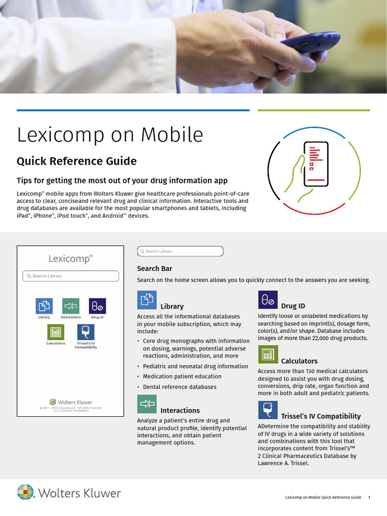 WK Lexicomp 45414 Mobile Quick Reference Guide | PDF | Android ...
