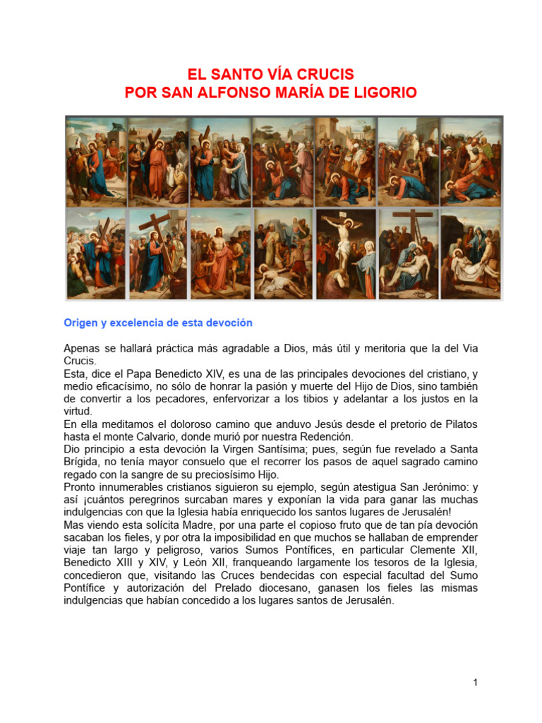 El Santo Via Crucis Por San Alfonso María De Ligorio Descargar