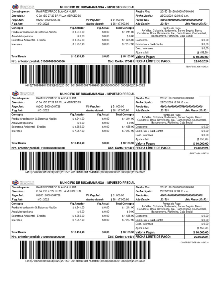 Recibos (3) | PDF | Bancos
