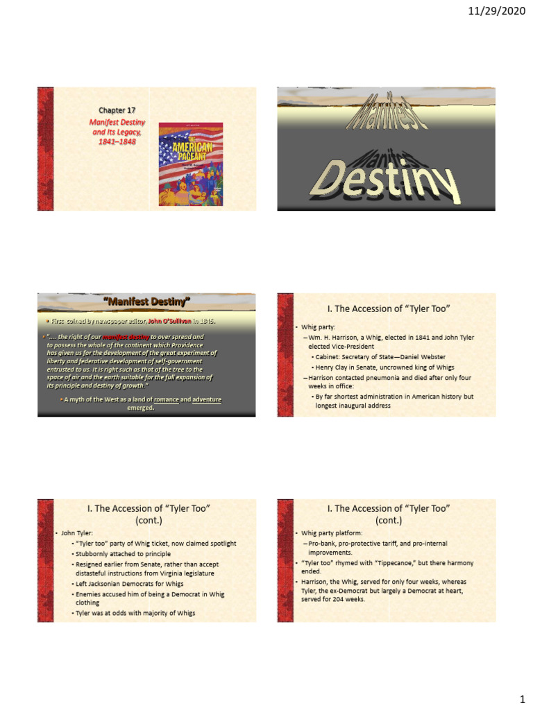 17 Manifest Destiny 2020 | PDF | Mexican Texas | Mexican–American War