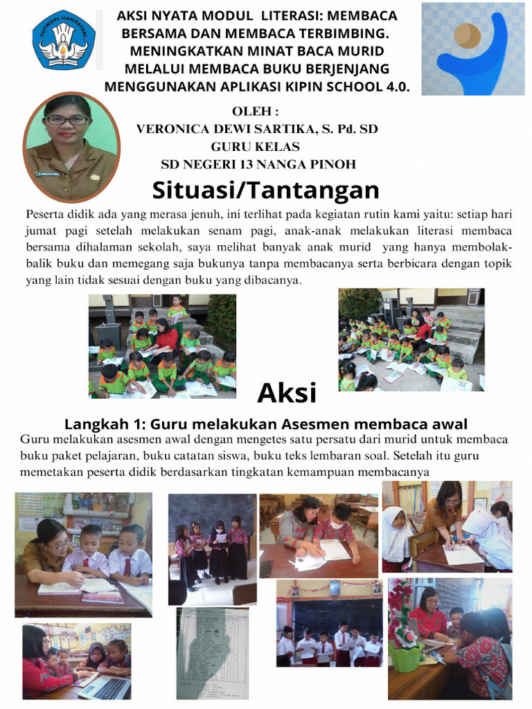 Aksi Nyata Modul Literasi Membaca Terbimbing - Pendidikan - Id | PDF