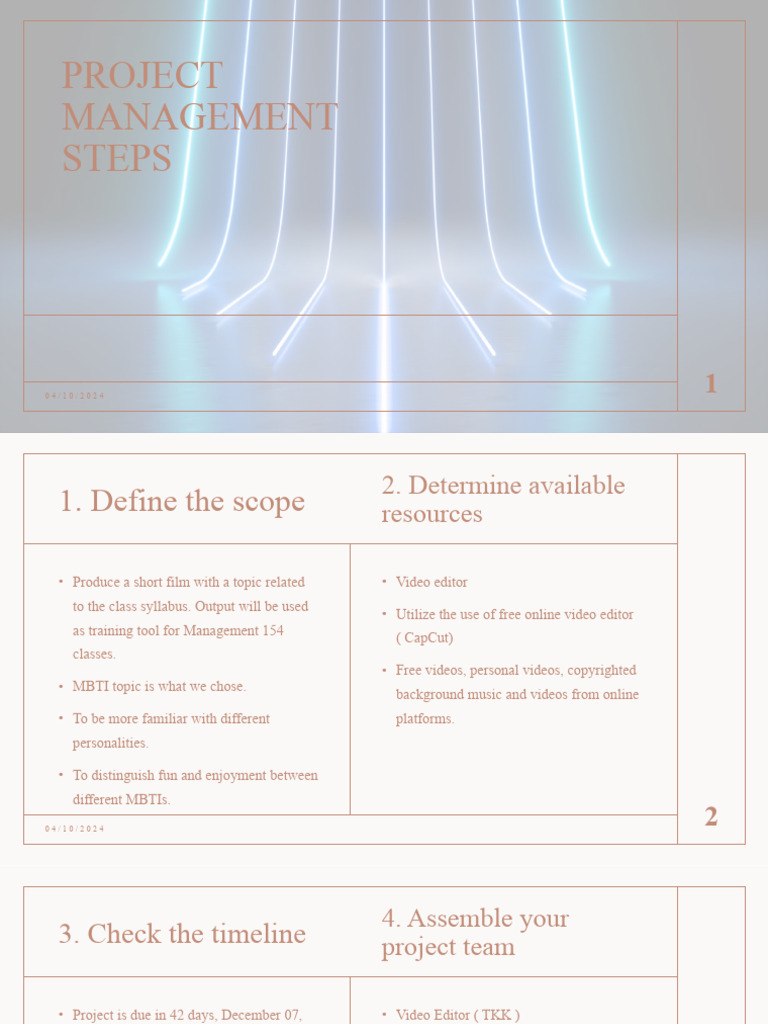 Trishia Komal Kush 13 Project Management Steps | PDF