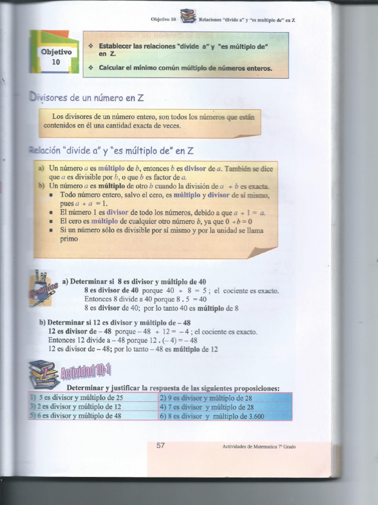 Libro Matematica 7mo. Grado Objetivo 10 | PDF