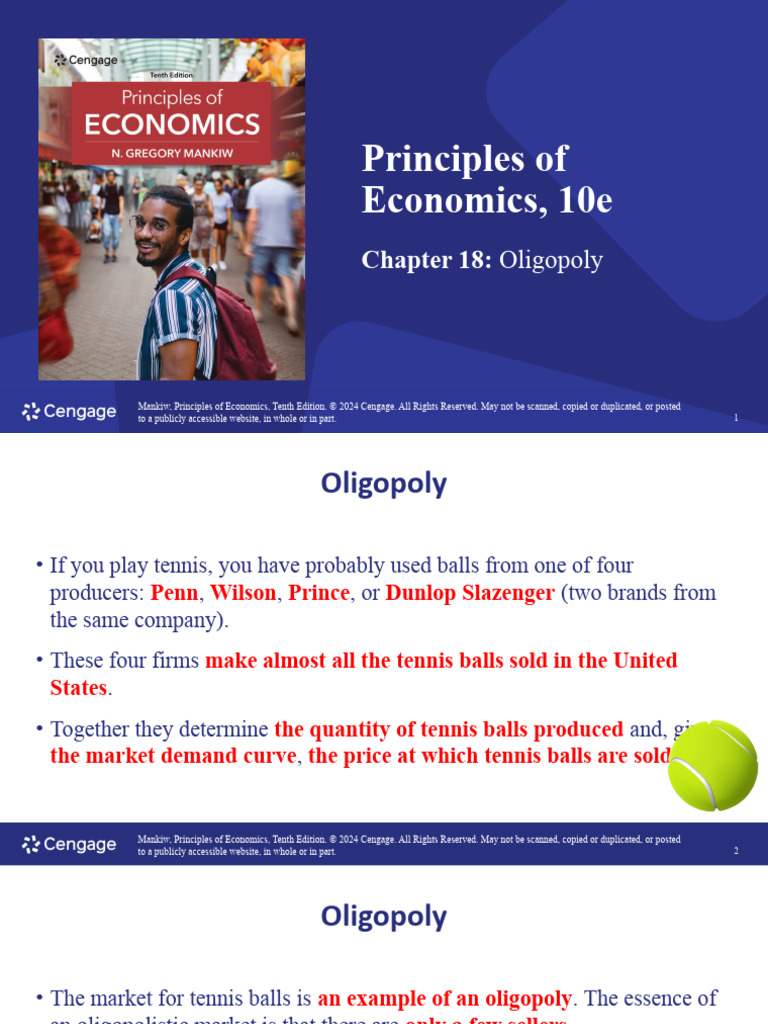 Mankiw PrinciplesOfEconomics 10e PPT CH18 Oligopoly | Download Free PDF ...