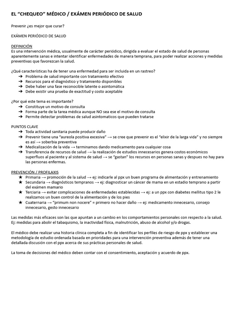 EL "CHEQUEO" MÉDICO - Emilio Pastor | PDF | Antígeno específico de la ...