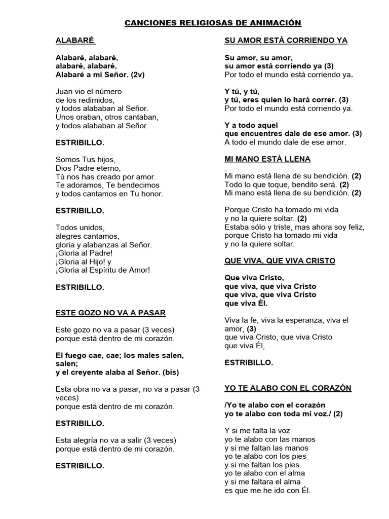 Canciones Alegres | PDF | Cristo (título) | Amor