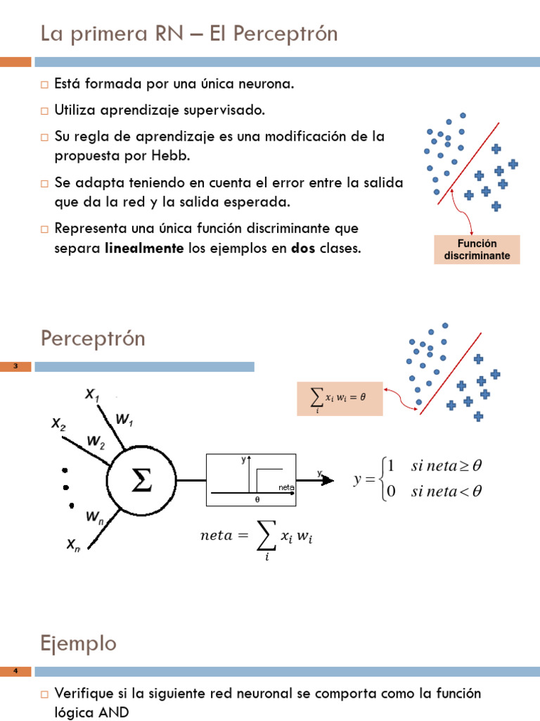 Introducción al Perceptrón y su Entrenamiento | PDF | Aprendizaje ...