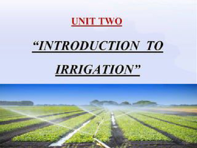 Introduction To Irrigation 1 320 | PDF