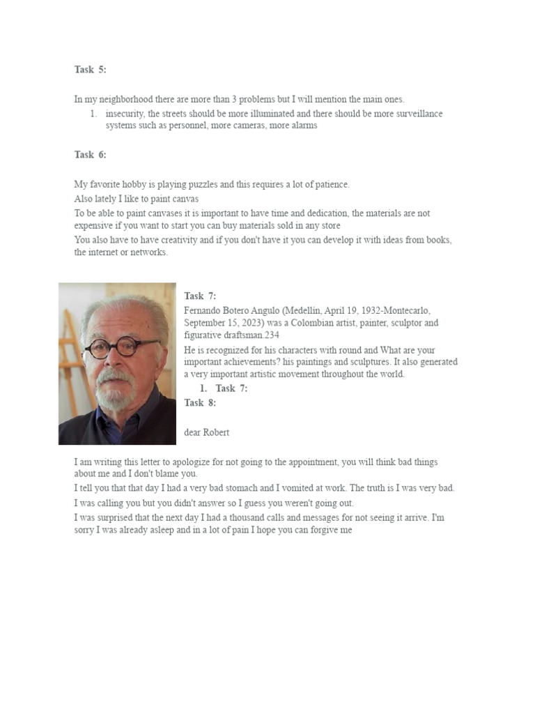 Neighborhood Issues and Personal Hobbies | PDF