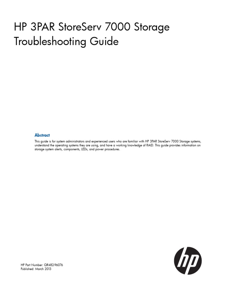 SS7000 Storage Troubleshooting Guide | Download Free PDF | Computing ...
