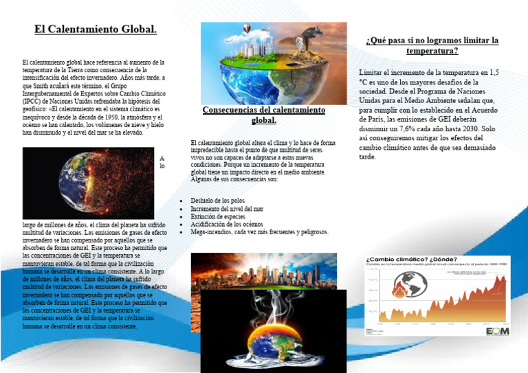 Triptico | PDF | Cambio climático | Gases de efecto invernadero