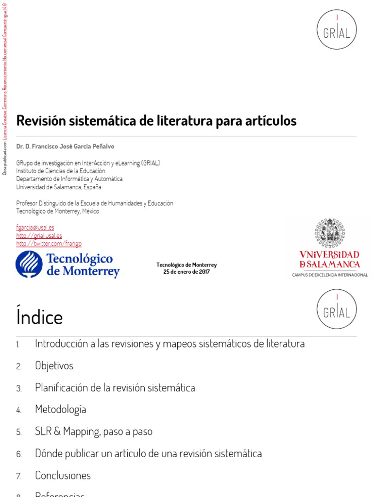 Revisión Sistemática de Literatura para Artículos Tec de Monterrey | PDF | Acceso abierto ...