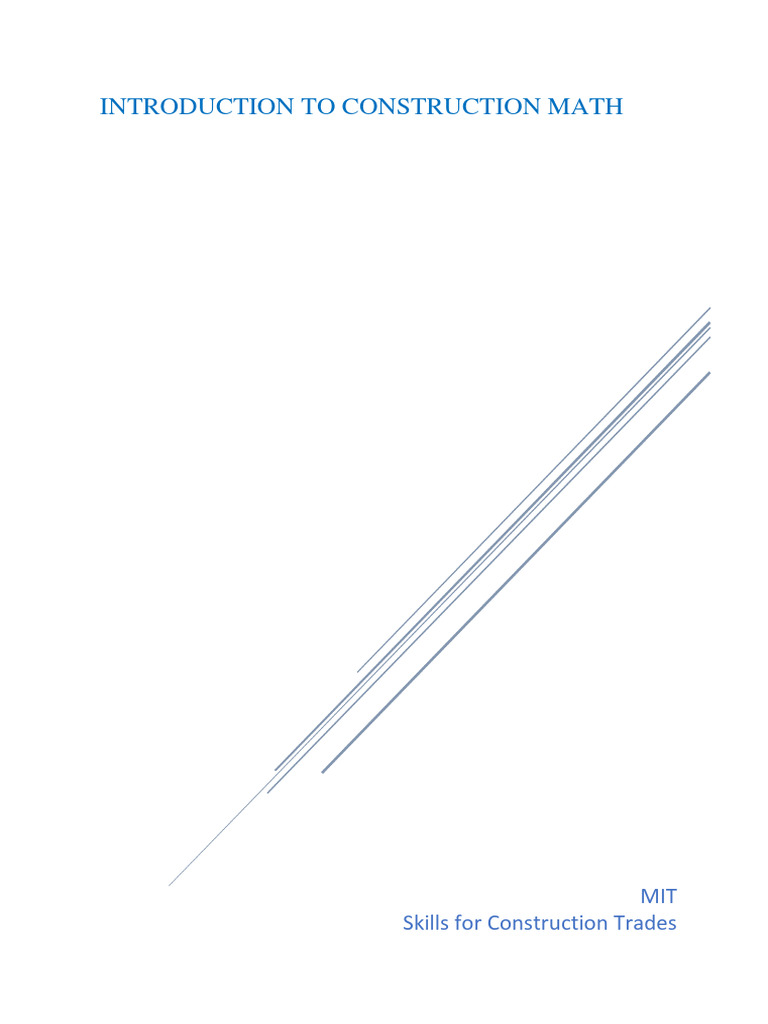 Introduction Construction Maths | PDF | Area | Percentage