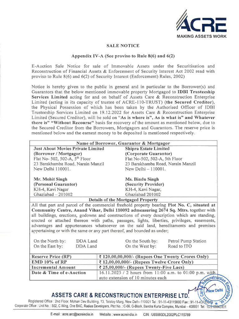 131023124348-Sale Notice Merged | PDF | Auction