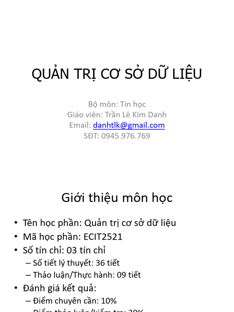 QTCSDL_Tổng hơp C1234 | PDF