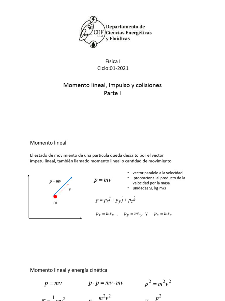 Momento Lineal Parte I | PDF | Impulso | Tiempo espacial