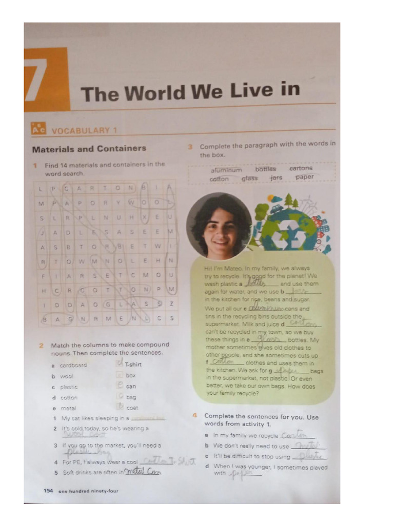 Workbook Unit 7 | PDF