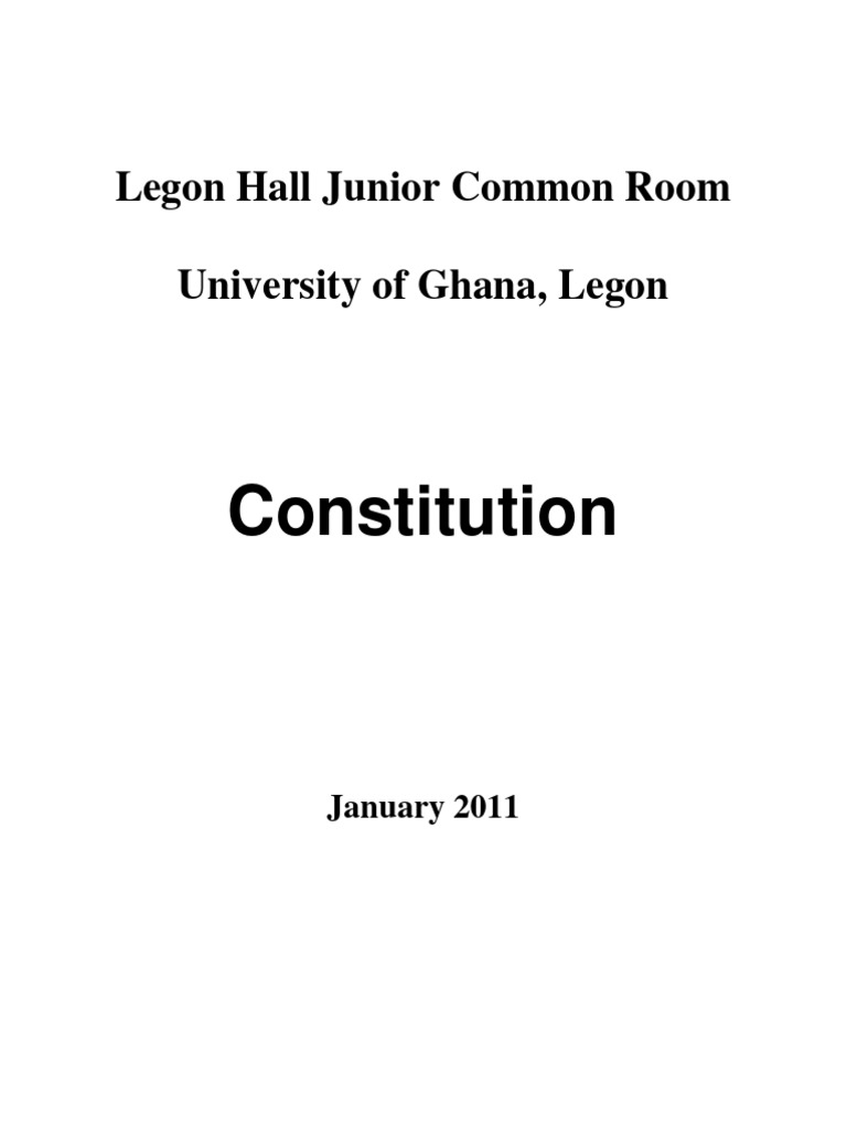 legon-hall-constitution-2011 | PDF | American Government | United ...