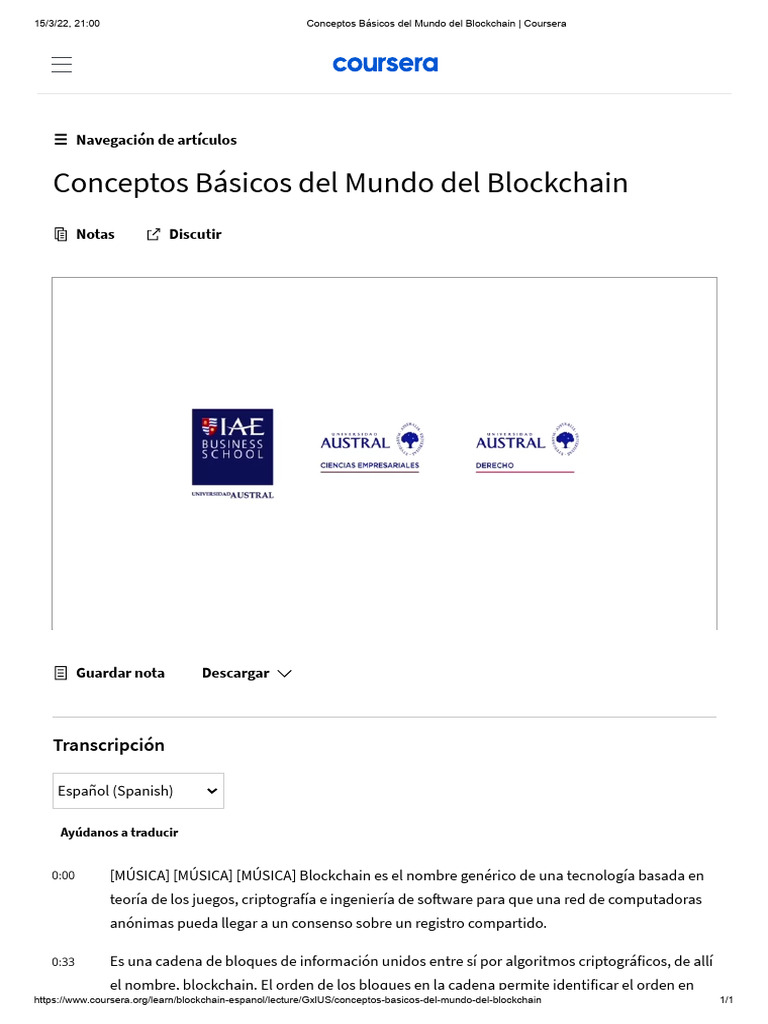 Introducción a Blockchain en Coursera | PDF | Informática
