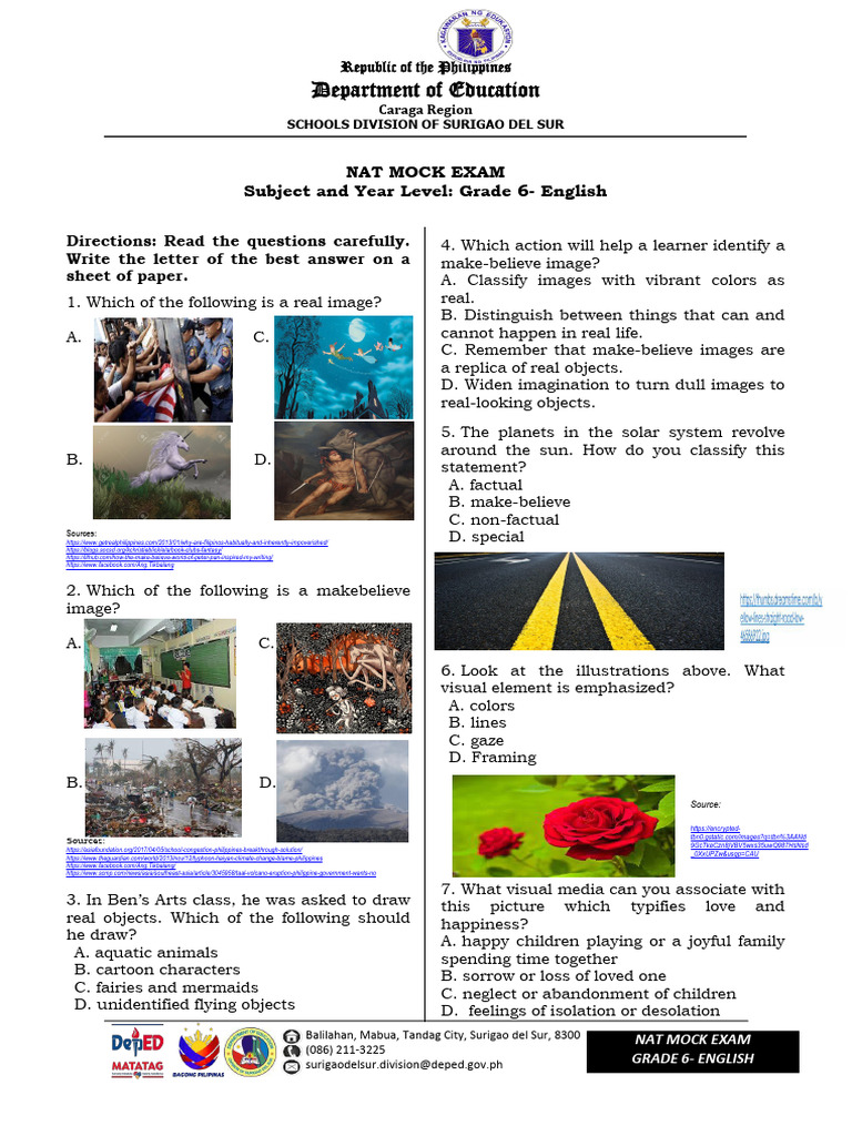 Grade 6 ENGLISH TQs Mock Test | PDF | Social Media | Popular Culture ...