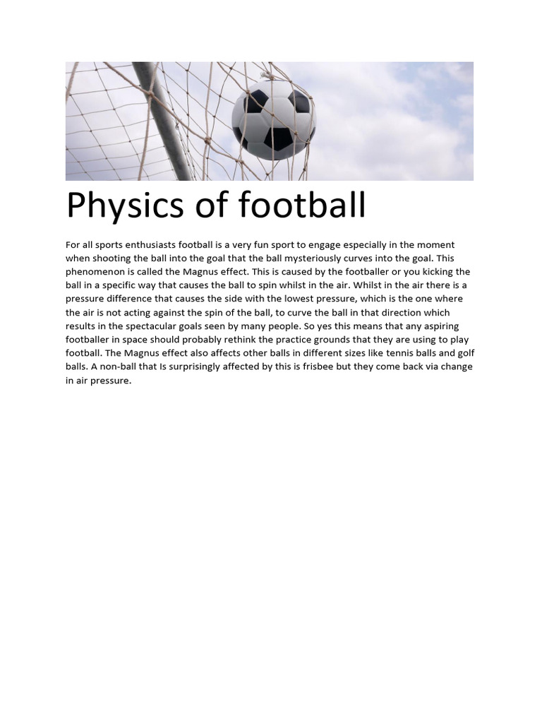 Physics of Football | PDF