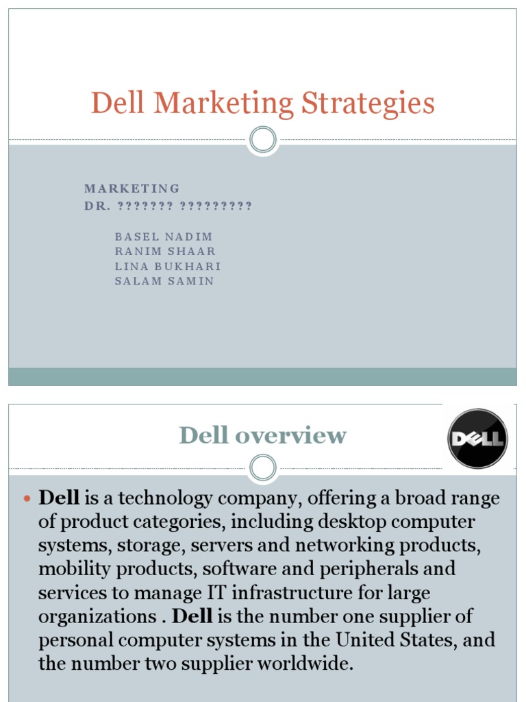 Dell Marketing Strategies | Dell | Retail