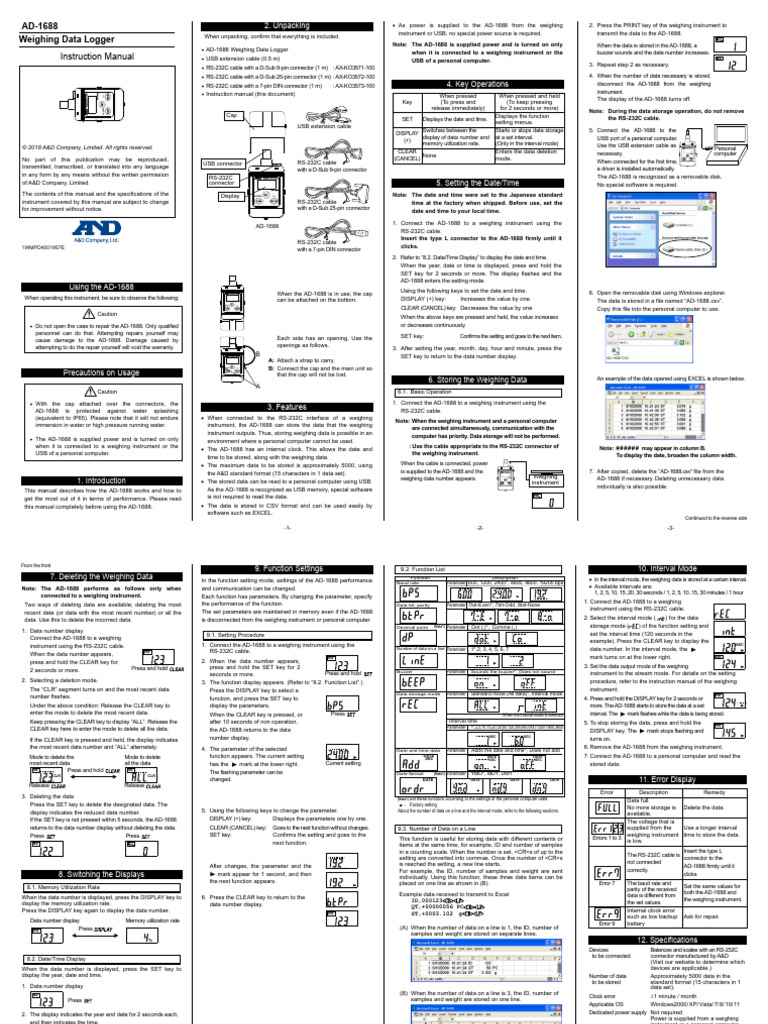 Ad1688 Manual | PDF | Usb | Parameter (Computer Programming)