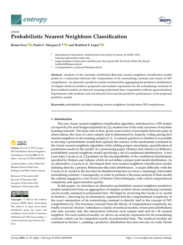 entropy-26-00039-v2 | PDF | Computational Complexity Theory | Time Complexity