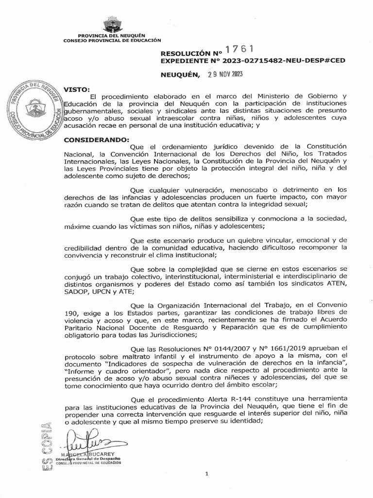 Alerta R 144 Resoluci N y Procedimiento | PDF