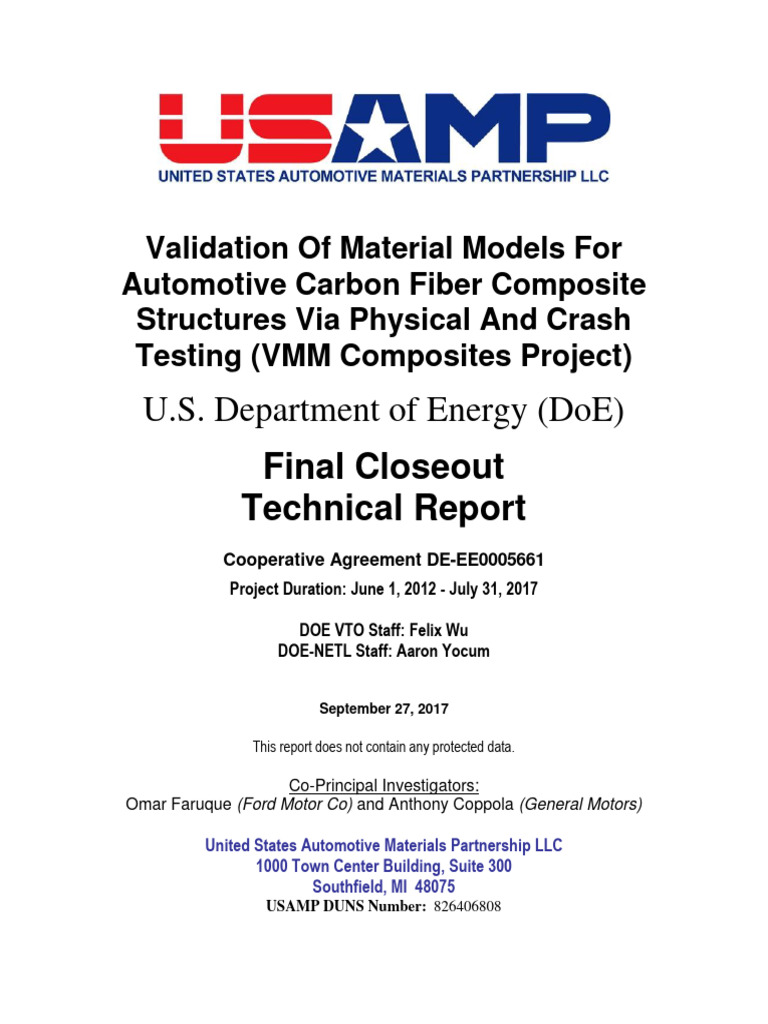 U.S. Department of Energy (Doe) : Final Closeout Technical Report | PDF ...
