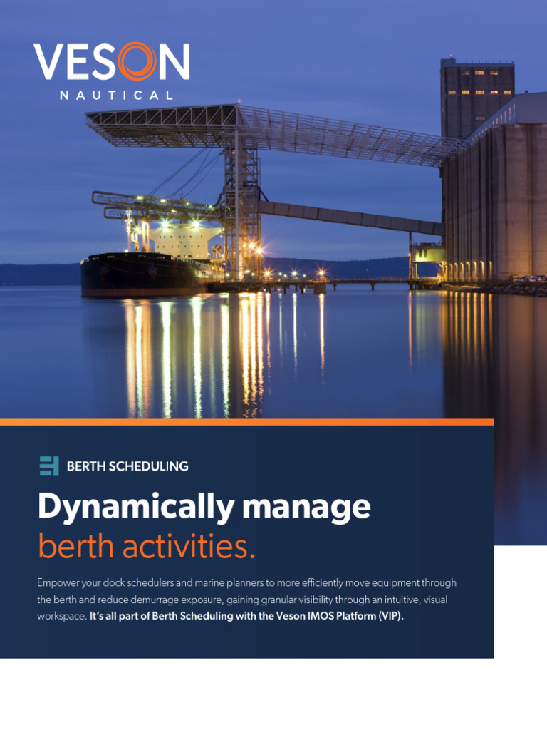 Veson Nautical VIP Berth Scheduling Brochure | PDF | Cloud Computing ...