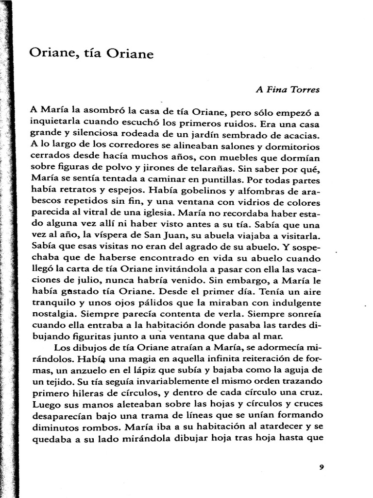 Oriane, Tía Oriane. Marvel Moreno | PDF