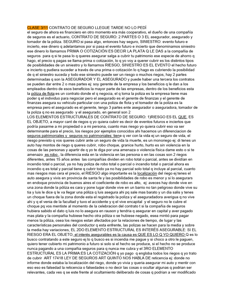 Elementos Clave del Contrato de Seguro | PDF | Seguro | Póliza de seguros