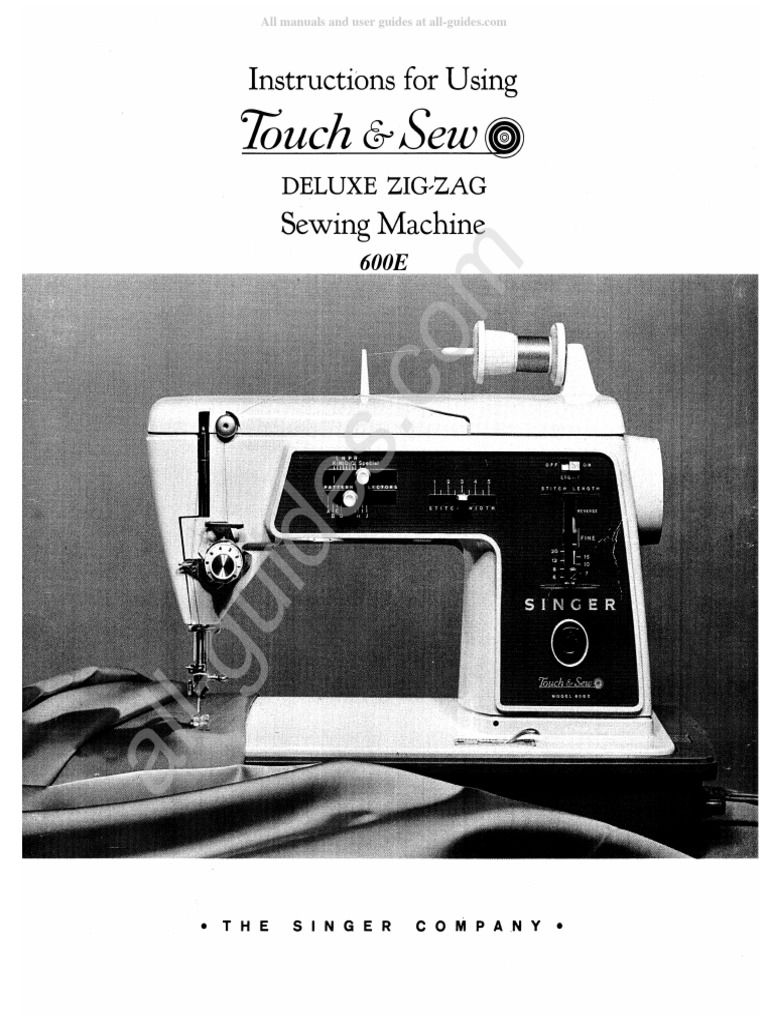 Singer Touch & Sew 600e Sewing Machine Instruction Manual | PDF | Computers