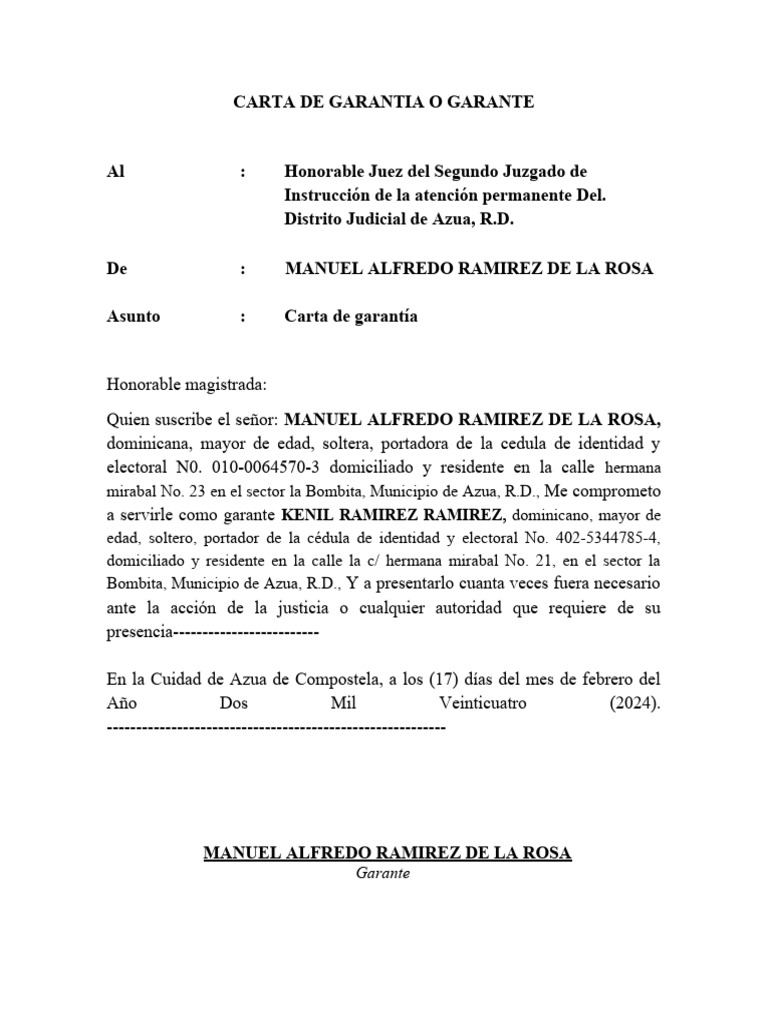 Carta de Garantía Judicial | PDF | Política