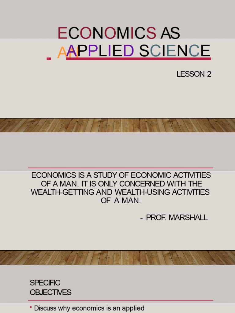 Lesson 2 Applied Economics | PDF | Economics | Econometrics