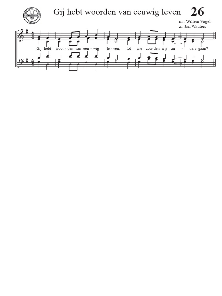 26 - Gij Hebt Woorden Van Eeuwig Leven | PDF