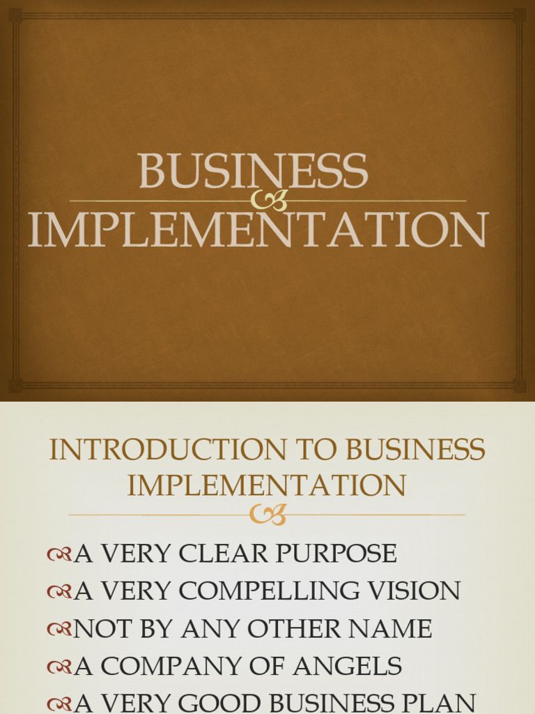 Business Implementation Essentials | PDF
