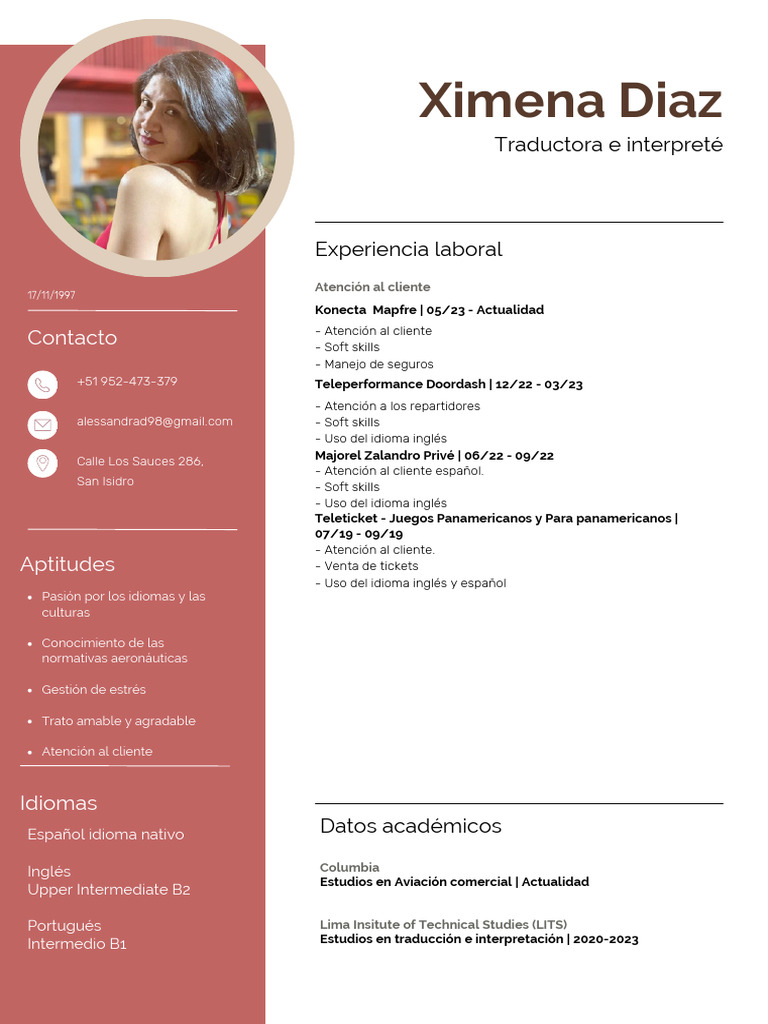 CV Ximena Díaz | PDF