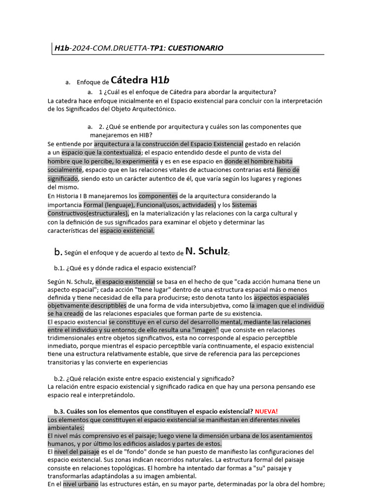 Cuestionario TP1 Historia IB | PDF | Espacio | Existencialismo