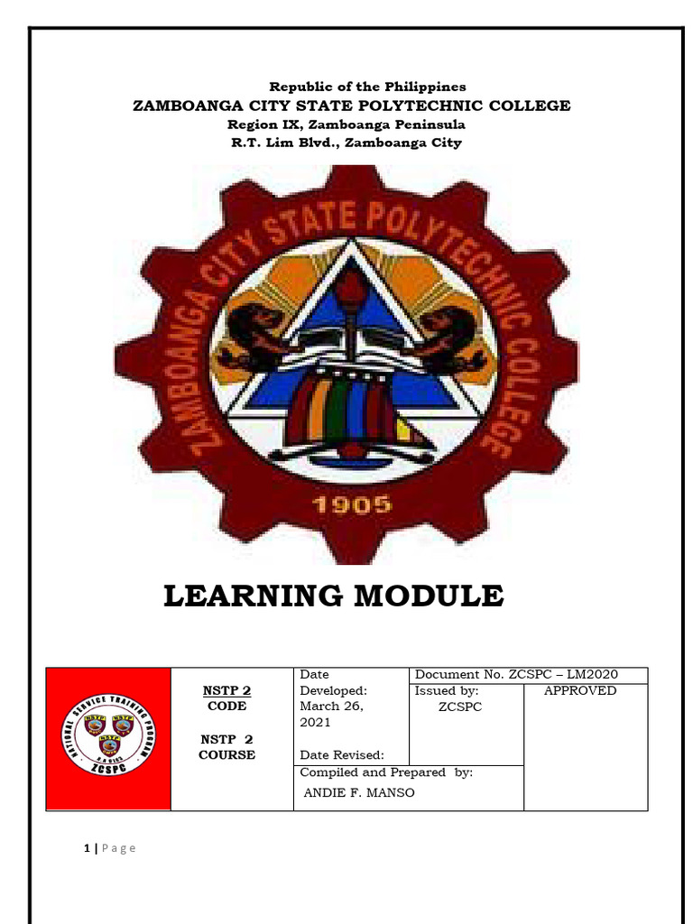 NSTP Module 2ND Sem 2020 2021 1 | PDF | Substance Abuse | Asset Forfeiture