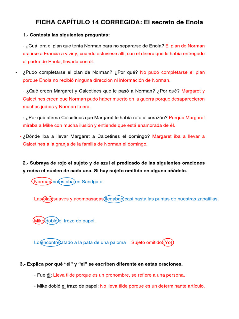 FICHA CAPÍTULO 14 Corregida | PDF | Novela negra, policíaca y suspenso