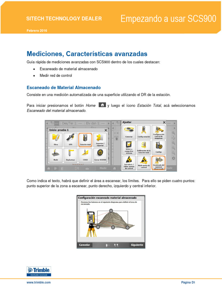 Guía SCS900: Escaneo y Red de Control | PDF | Medición | Informática