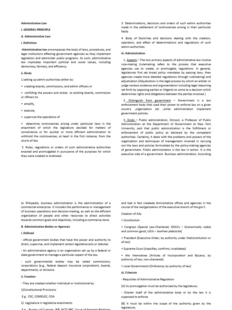 Admin Law Final | PDF | Administrative Law | Standing (Law)