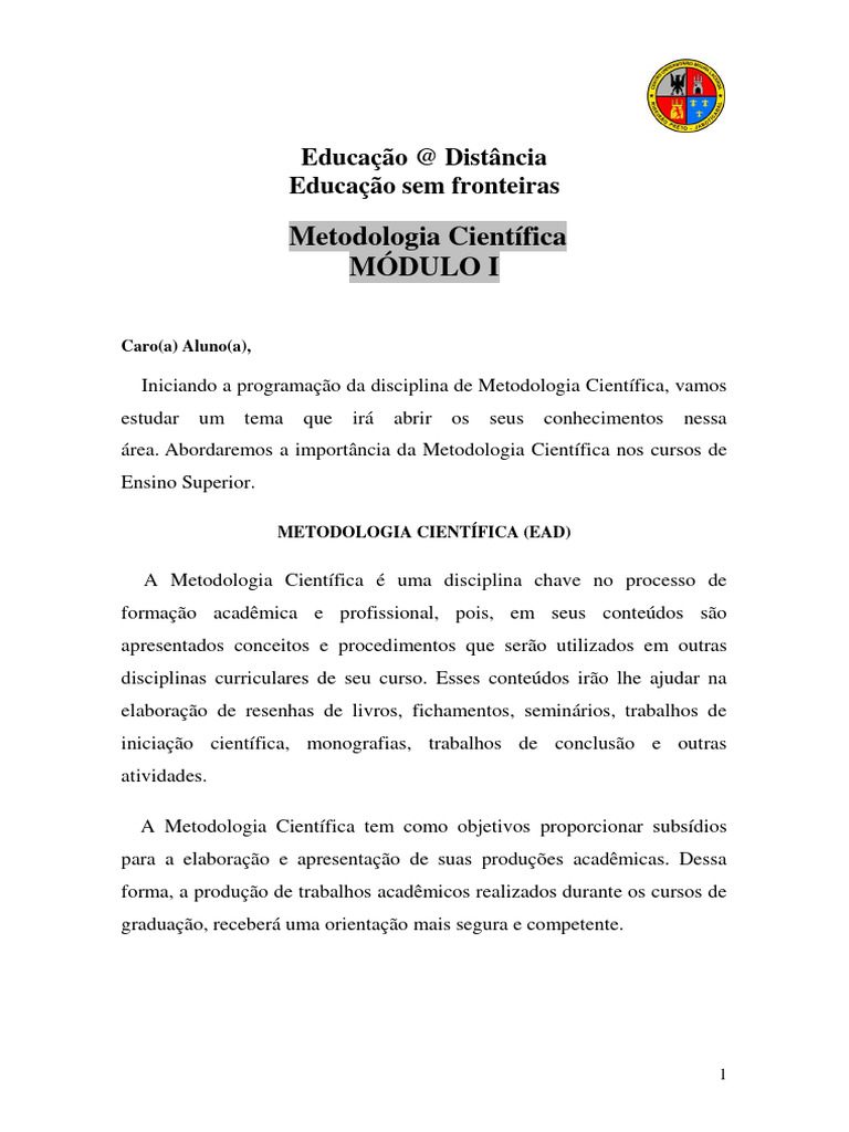 MODULO 1 | PDF | Science | Método científico