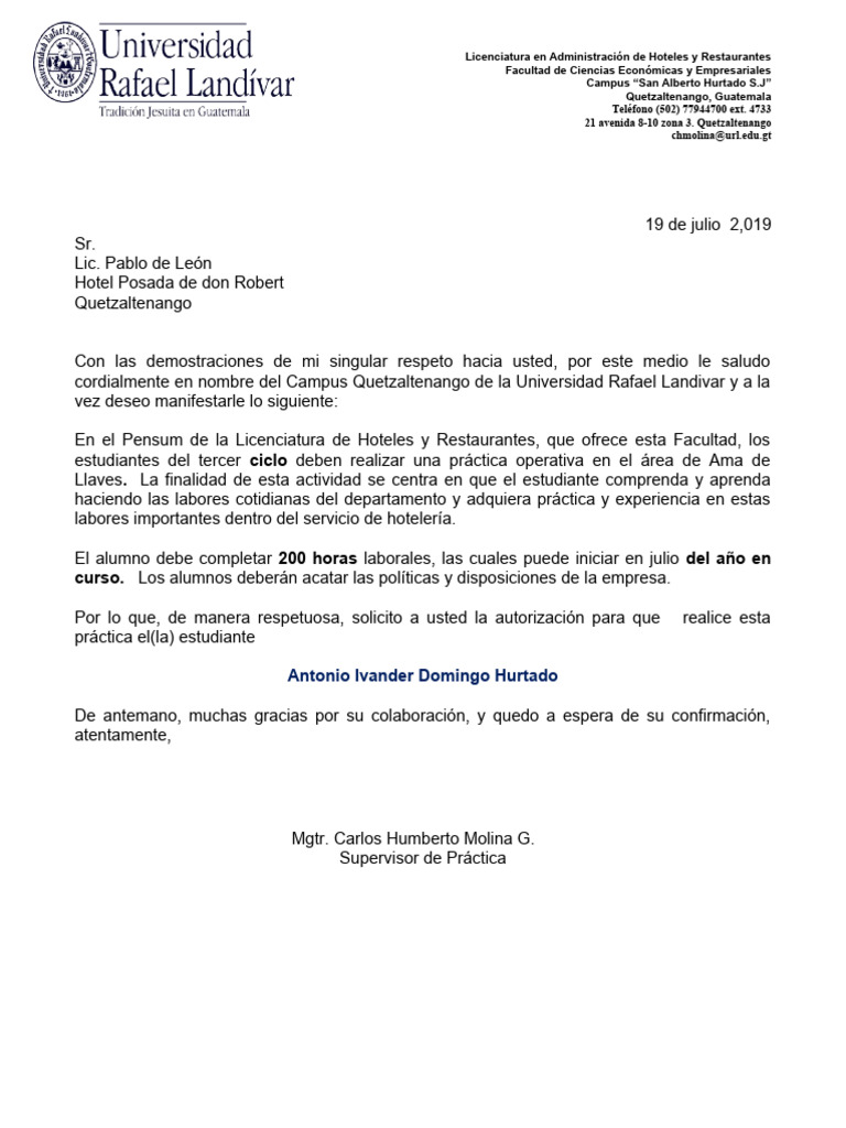 carta ama de llaves (1) | PDF carta ama de llaves (1) | PDF