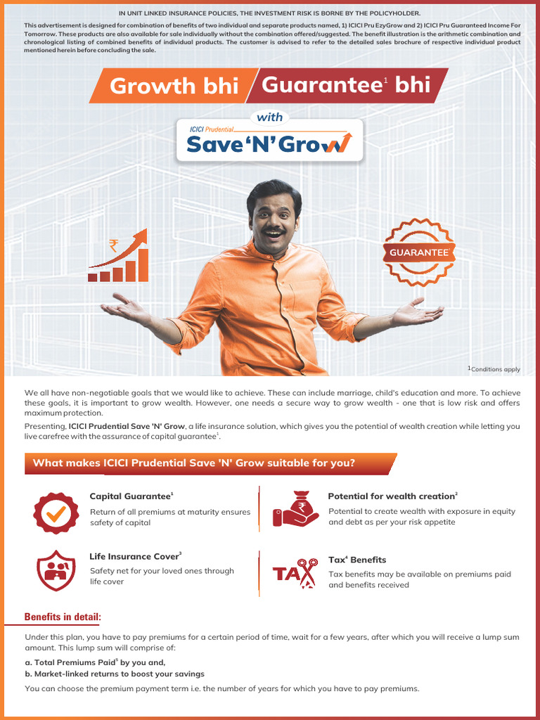 SaveNGrow Online Leaflet | PDF | Insurance | Life Insurance